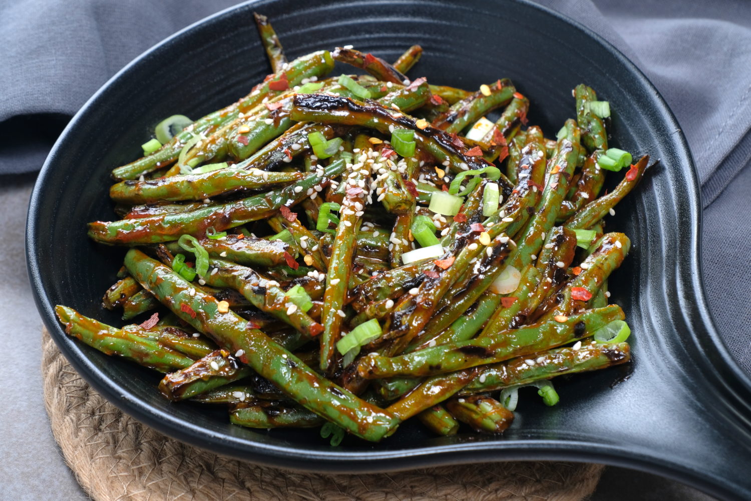 Blistered Gochujang String Beans | Meatless Makeovers